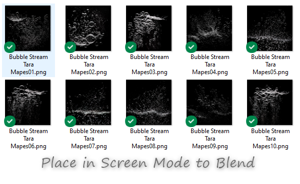 Bubble Overlays - Underwater Bubble Stream Overlays
