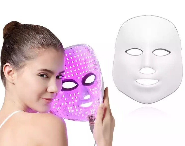 Anti-aging Youth Mask with 7 LED light color effect, LED face mask for ...