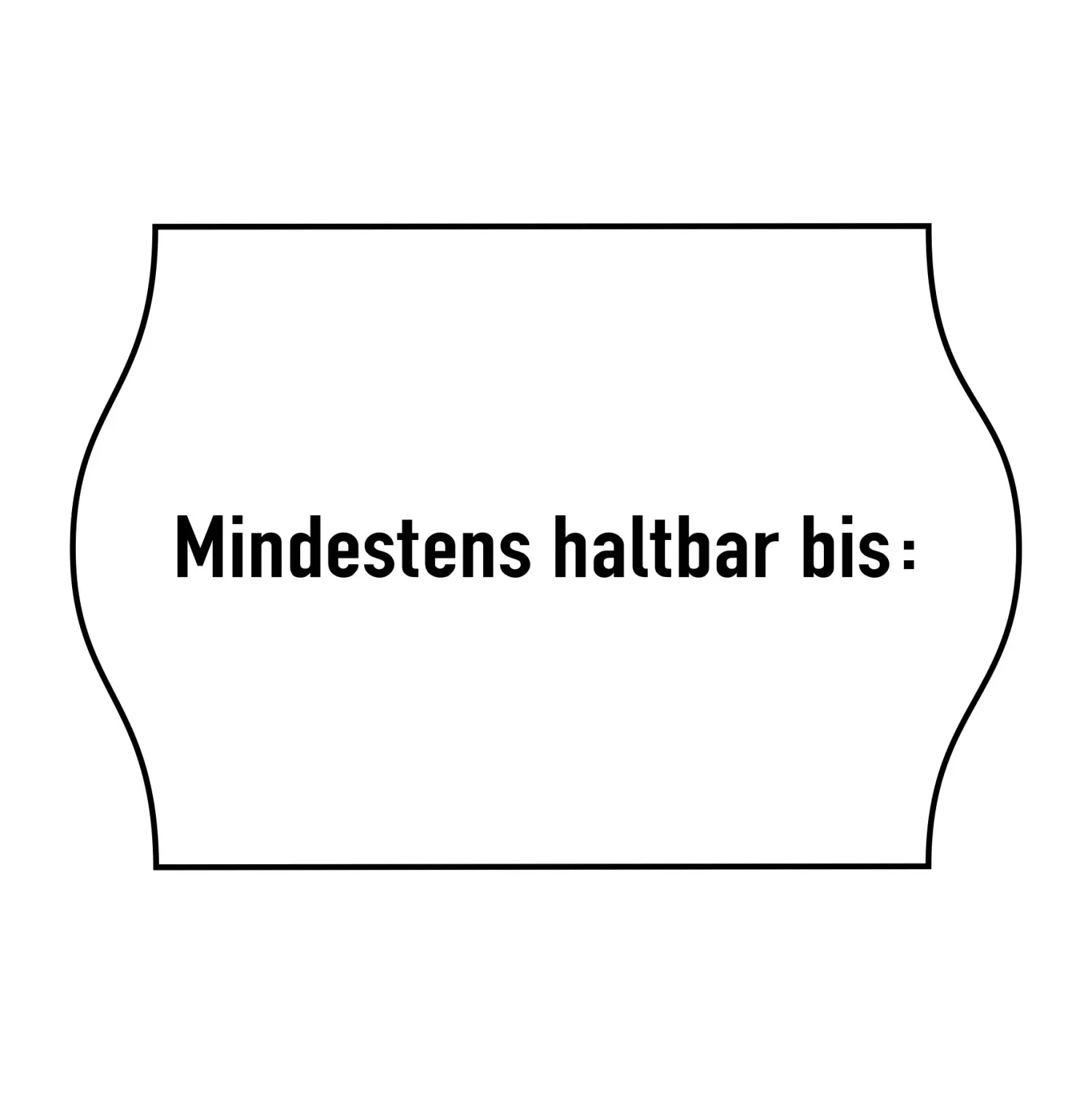 Etiketten 26x16 mm mit Aufdruck 'Mindestens haltbar bis'