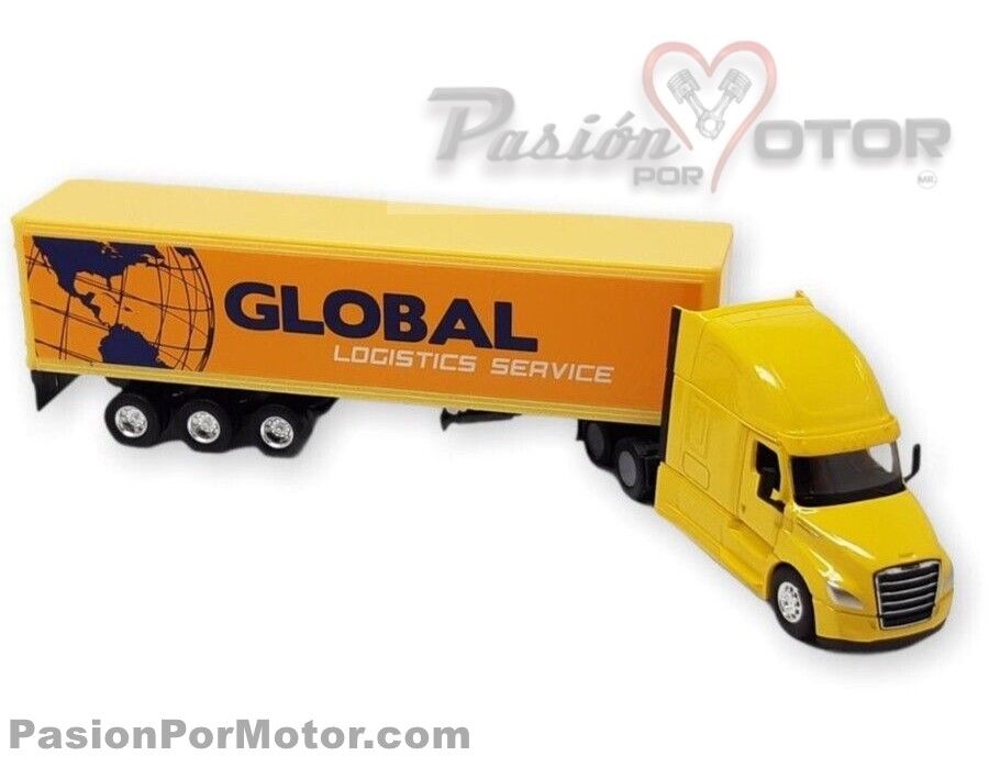 1:64 Freightliner Cascadia 2018 C Trailer Caja Seca y Calcomanía ...
