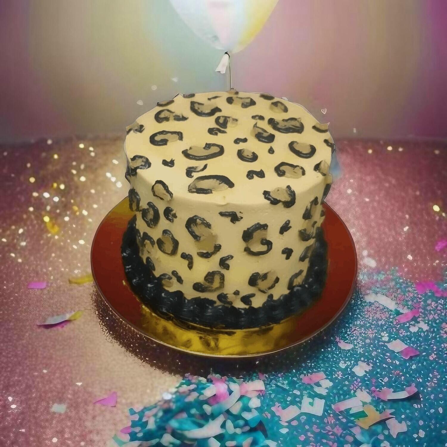 Leopard print cake