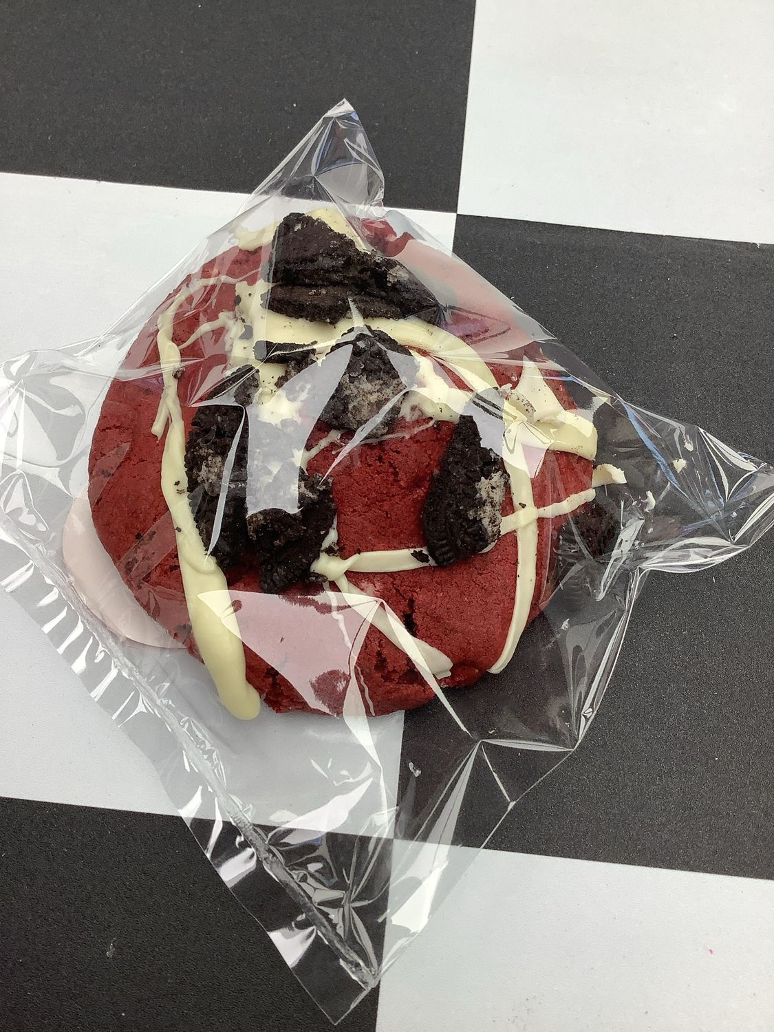 stuffed red velvet cookie