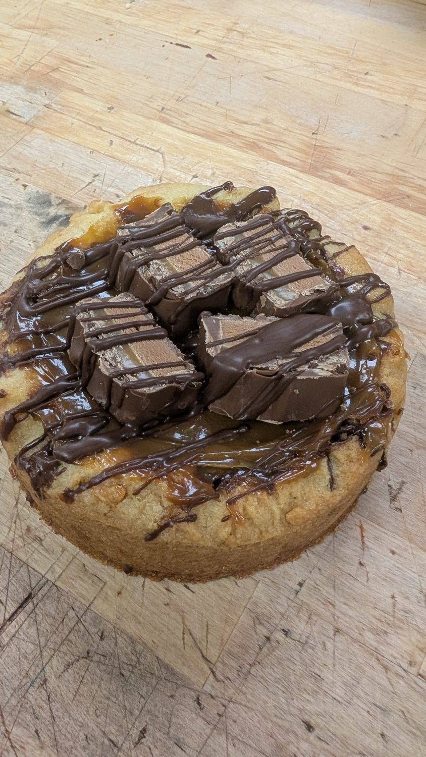Deep dish caramel mars cookie