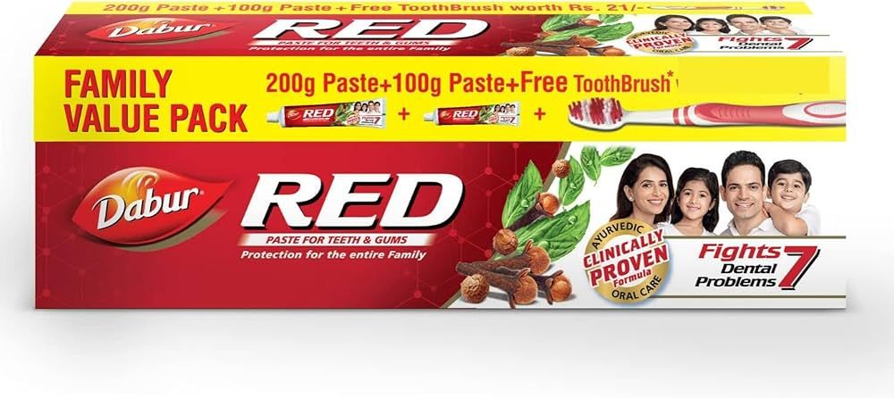 Dabur Red Ayurvedic Toothpaste - 200g +S (147)