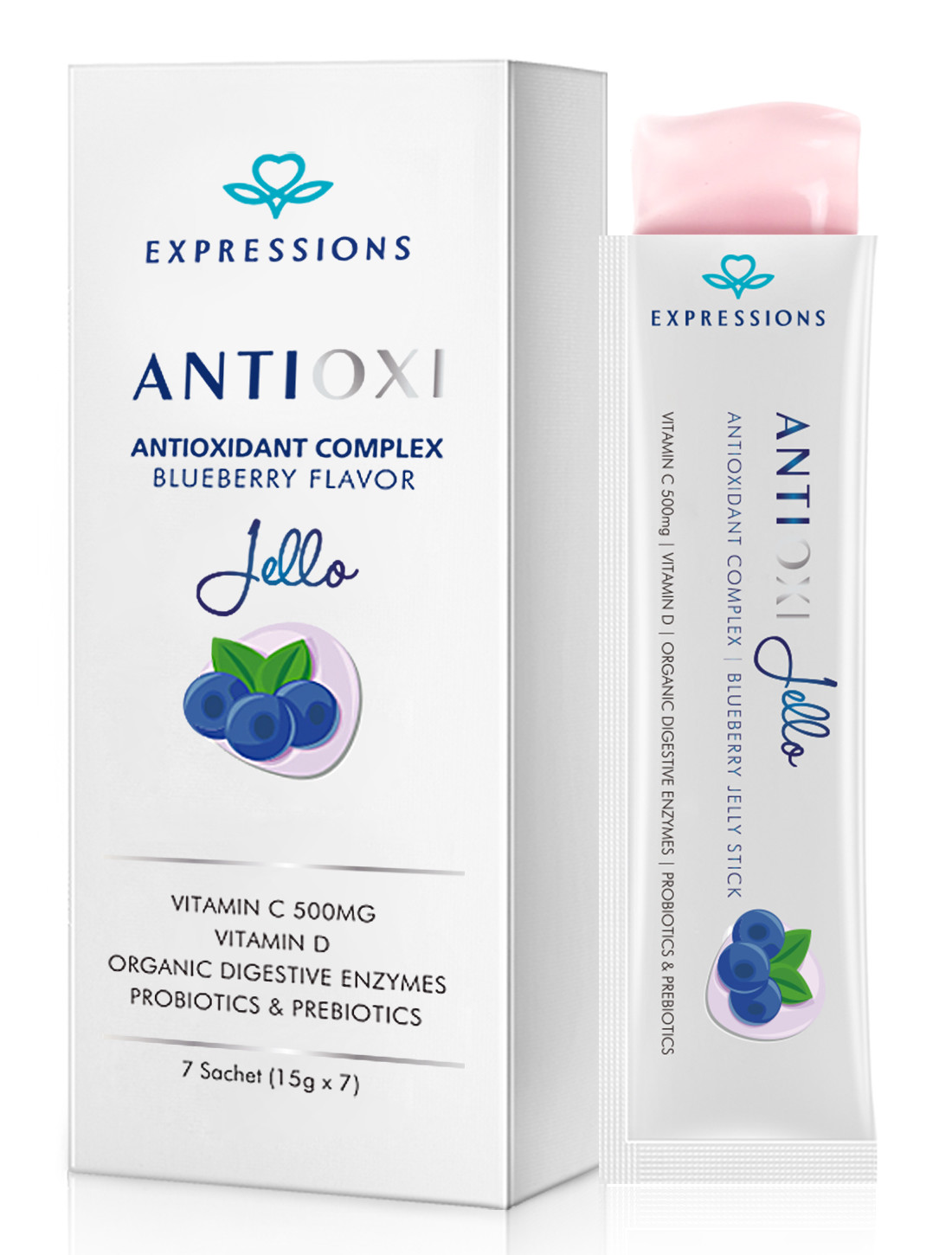 Expressions Anti-Oxidant Blueberry Jelly / Jello (7 sachets per box ...