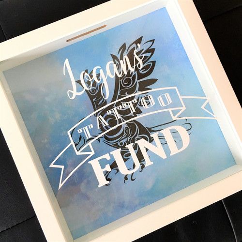 Custom Money Box Frame 15x15 Wood Finish
