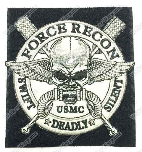 WG003 USMC US Marine Force Recon Patch With Velcro - Full Colour
