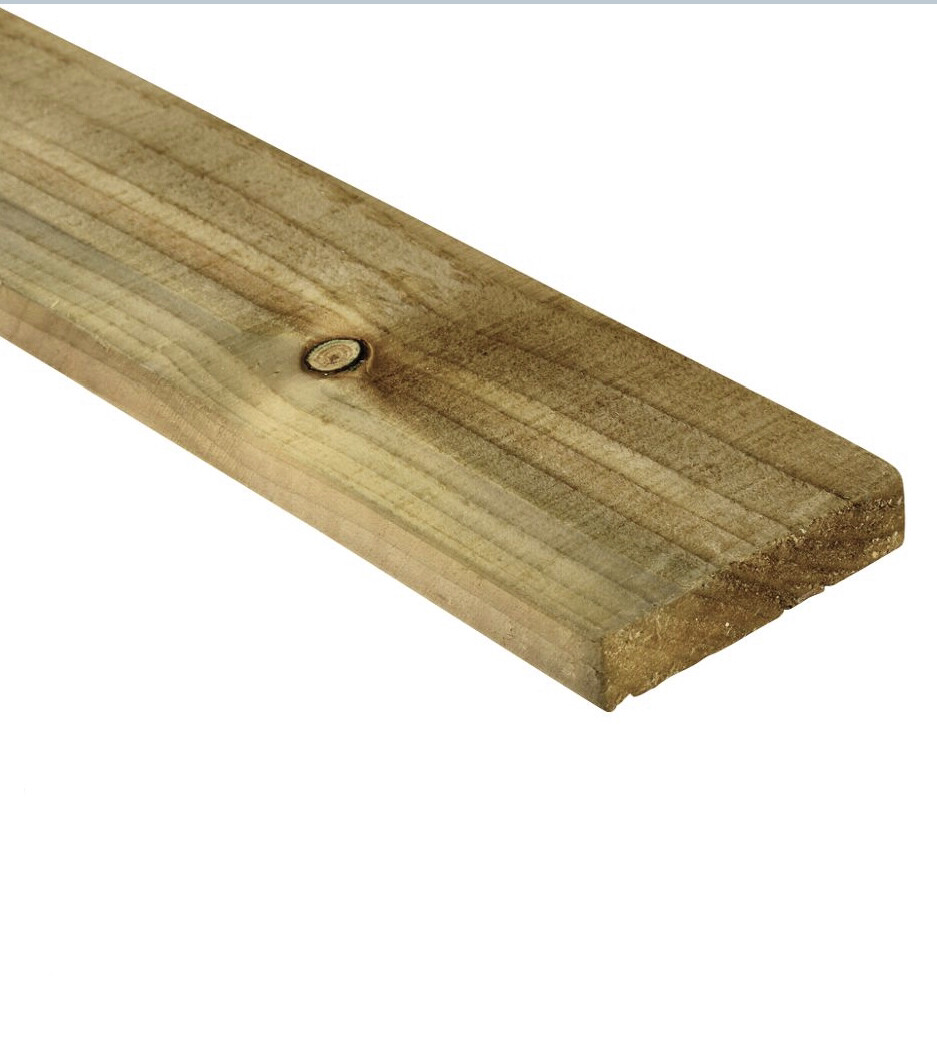22mm x 100mm (4"x1") Treated Sawn Timber 4.8 Metre