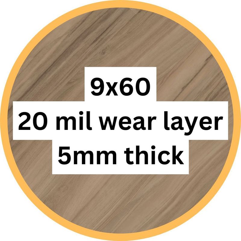 9x60 Loose Lay/Glue Down Vinyl Plank | 20 mil wear layer | 5 mm thick