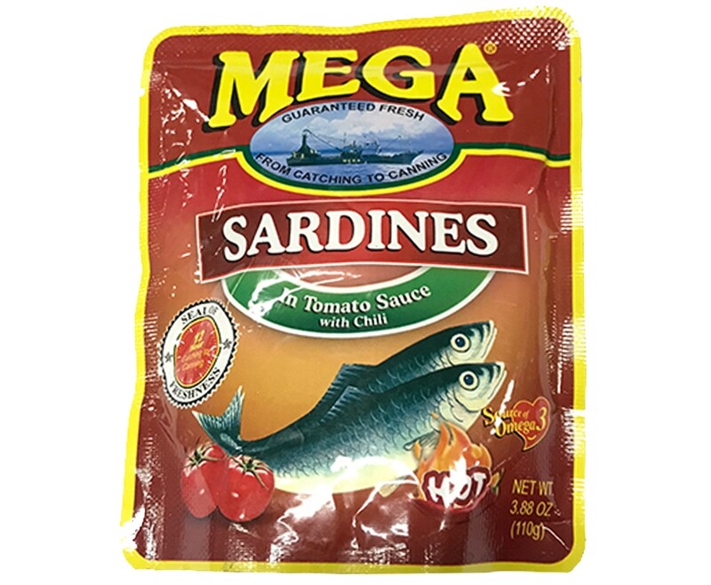Mega Sardines in Tomato Sauce with Chili 110g