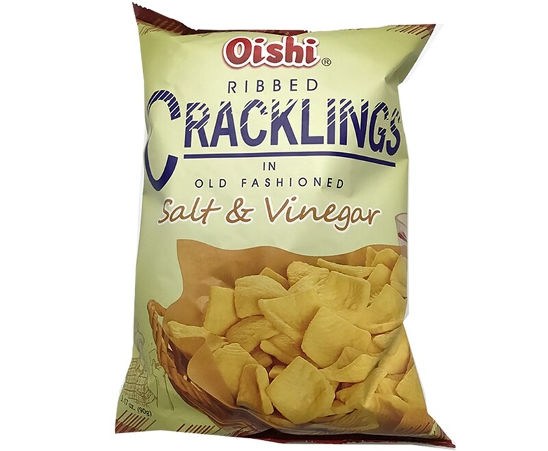 Oishi Ribbed Cracklings in Old Fashioned Salt & Vinegar Classic 90g