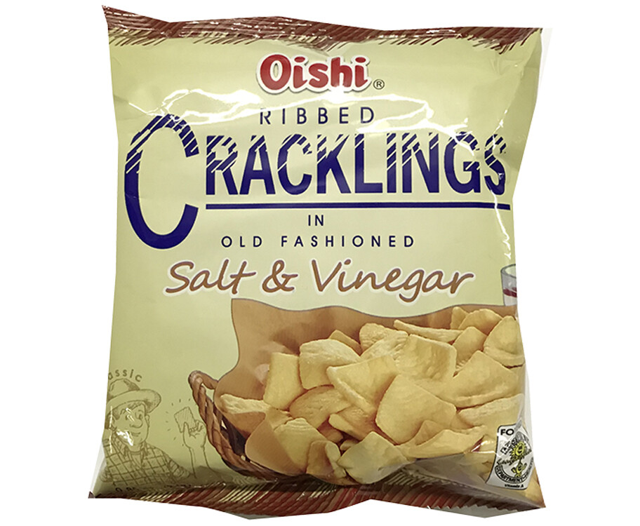 Oishi Ribbed Cracklings in Old Fashioned Salt & Vinegar Classic 24g