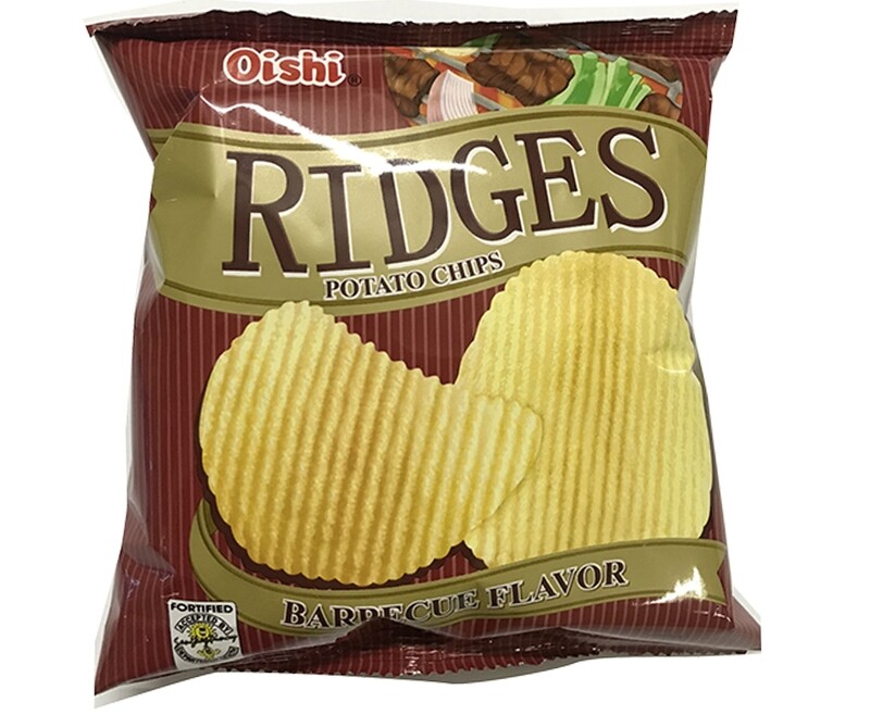 Oishi Ridges Potato Chips Barbecue Flavor 22g