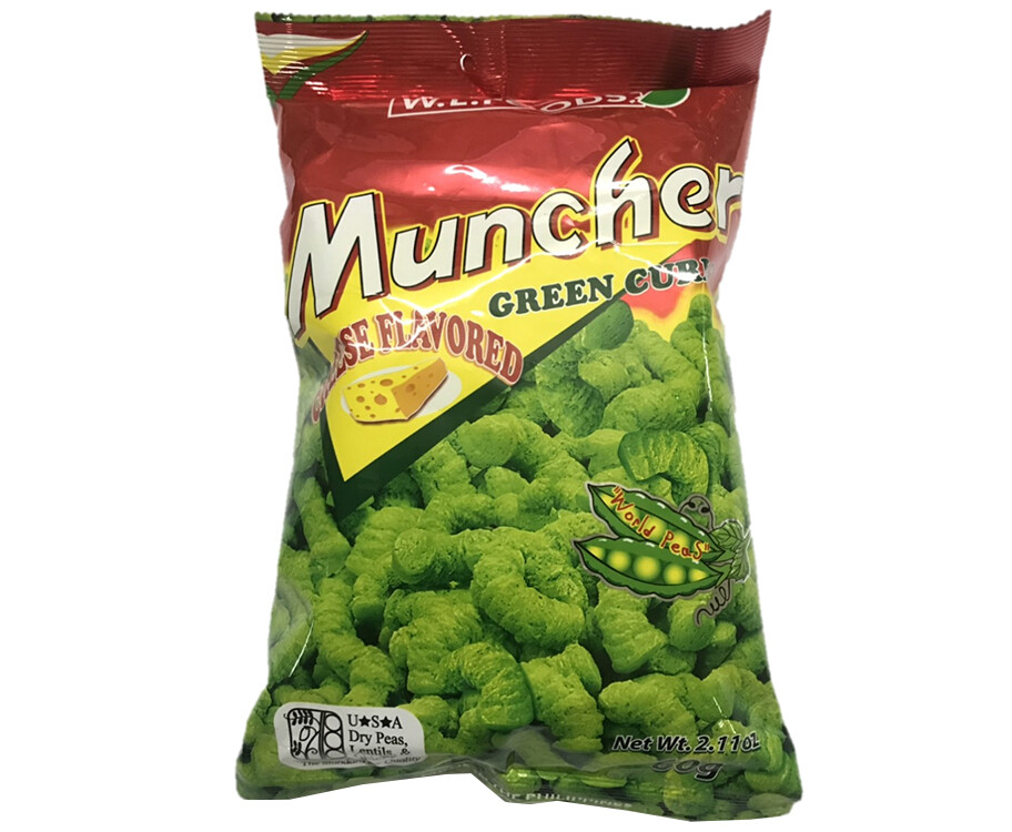W.L. Foods Muncher Cheese Flavored Green Curls 60g