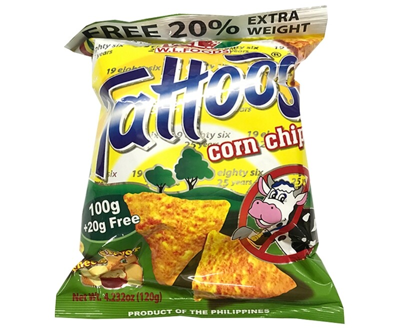 W.L. Tattoos Corn Chips Cheese Flavor 100g + 20g Free