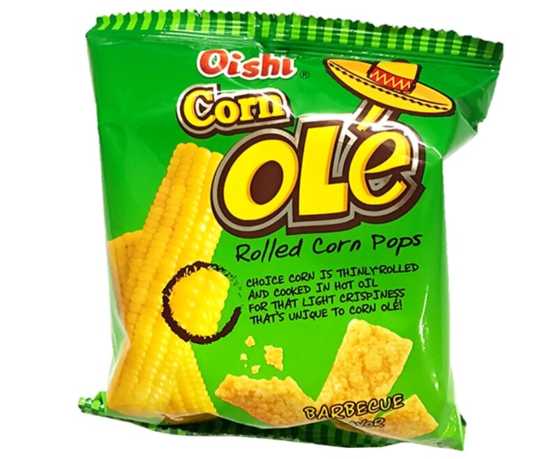 Oishi Corn Olé Rolled Corn Pops Barbecue Flavor 22g