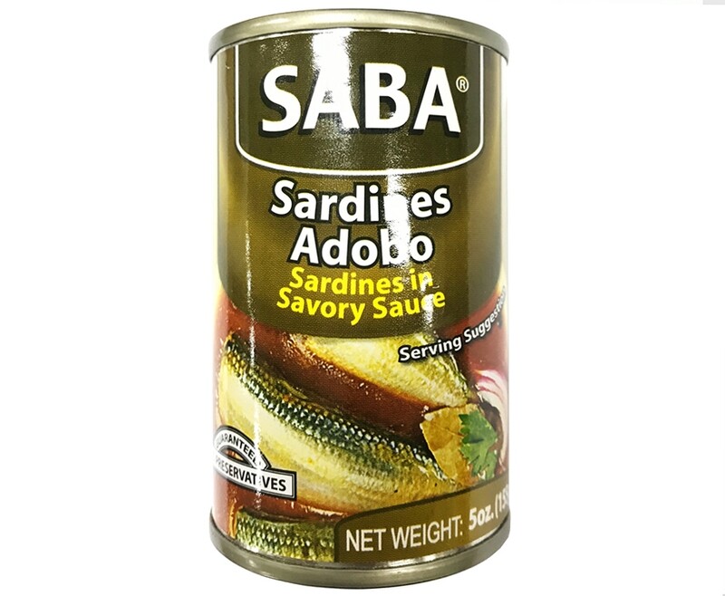 Saba Seafood Adobo Sardines in Savory Sauce 155g