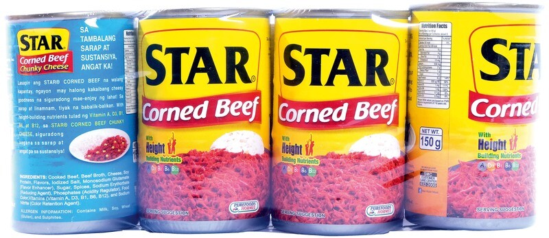 Purefoods Star Corned Beef (3 Packs x 150g) + Purefoods Star Corned ...