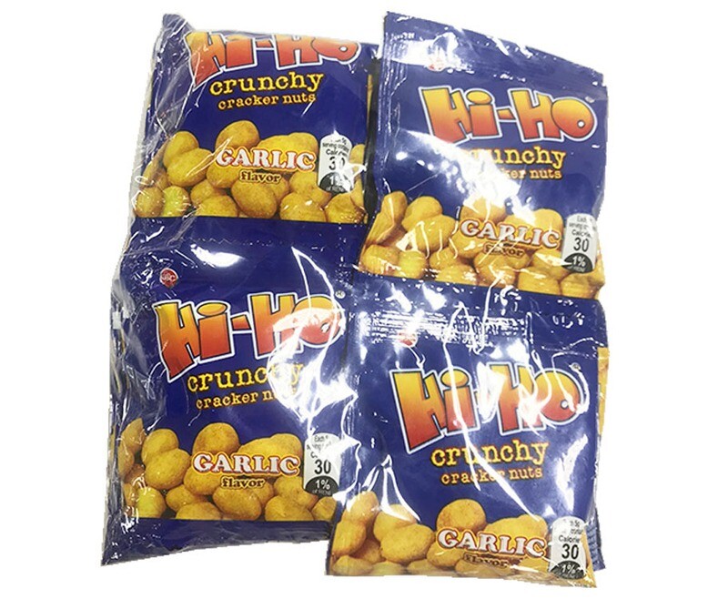 Hi-Ho Crunchy Cracker Nuts Garlic Flavor (20 Packs x 5g)