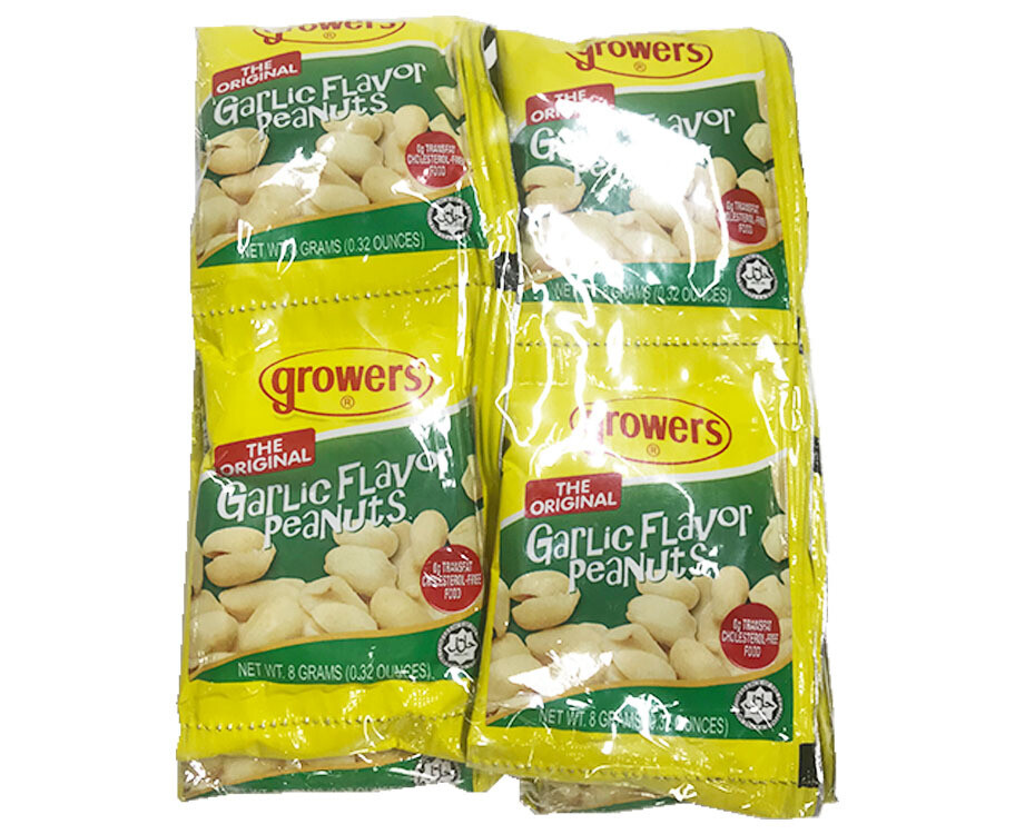 Growers The Original Garlic Flavor Peanuts (20 Packs x 8g)