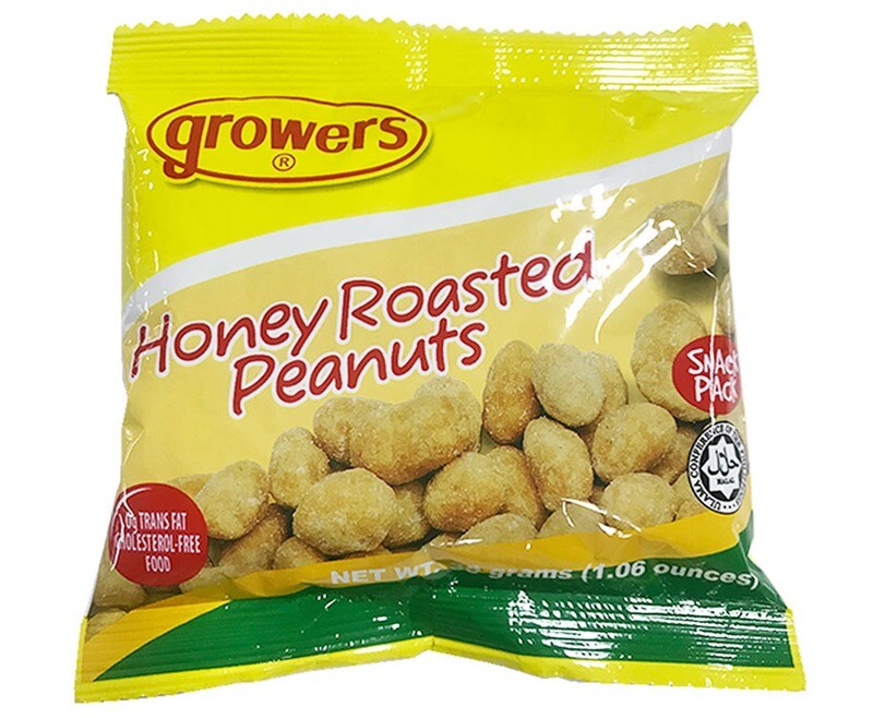 Growers Honey Roasted Peanuts Snack Pack 30g