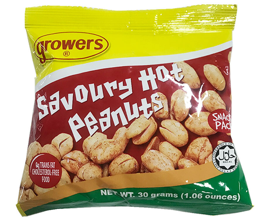 Growers Savoury Hot Peanuts Snack Pack 30g
