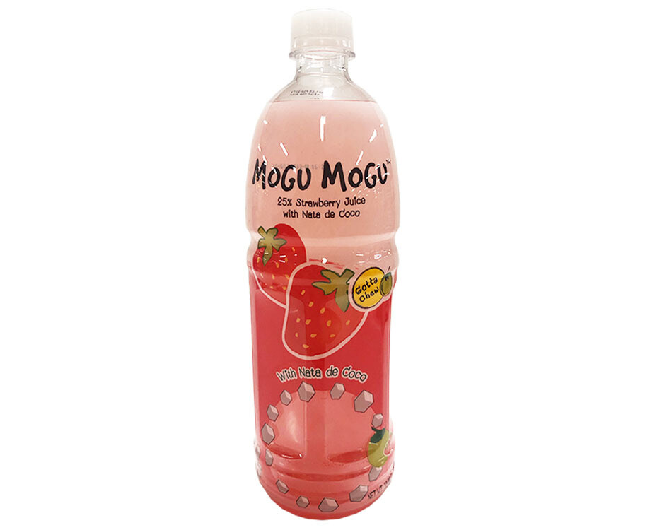 Mogu Mogu Strawberry Juice with Nata de Coco 1L
