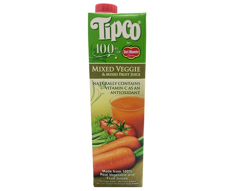 Tipco for Del Monte 100% Mixed Veggie & Mixed Fruit Juice 1L