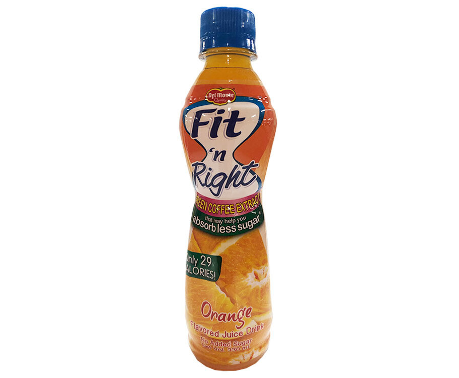 Del Monte Fit 'n Right Orange Flavored Juice Drink 330mL