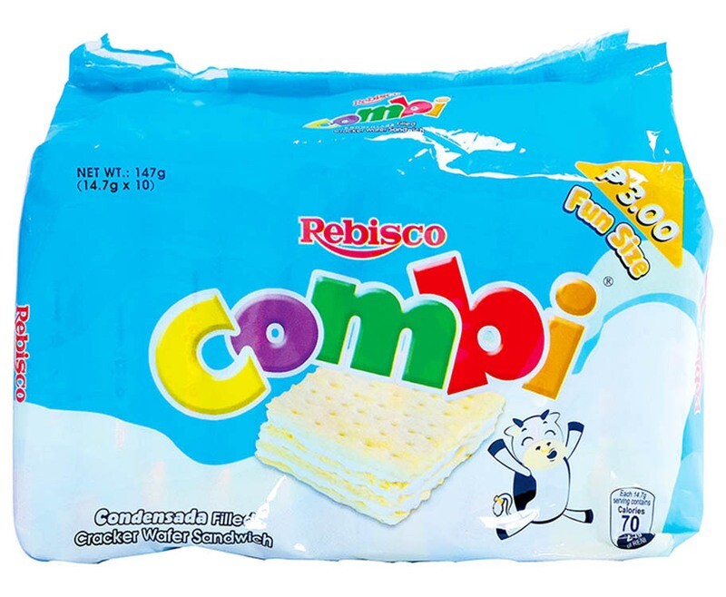 Rebisco Combi Condensada Filled Cracker Wafer Sandwich Fun Size (10 ...