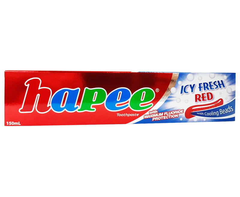 Hapee Toothpaste with Maximum Fluoride Protection Icy Fresh Red with ...