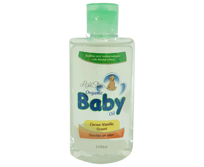 Light Skin Organic Baby Oil Cocoa-Vanilla Scent 100mL