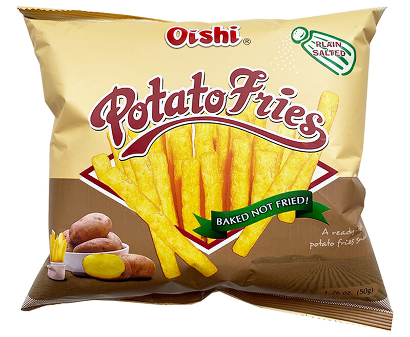 Oishi Potato Fries Baked Not Fried Plain Salted 1 76oz 50g
