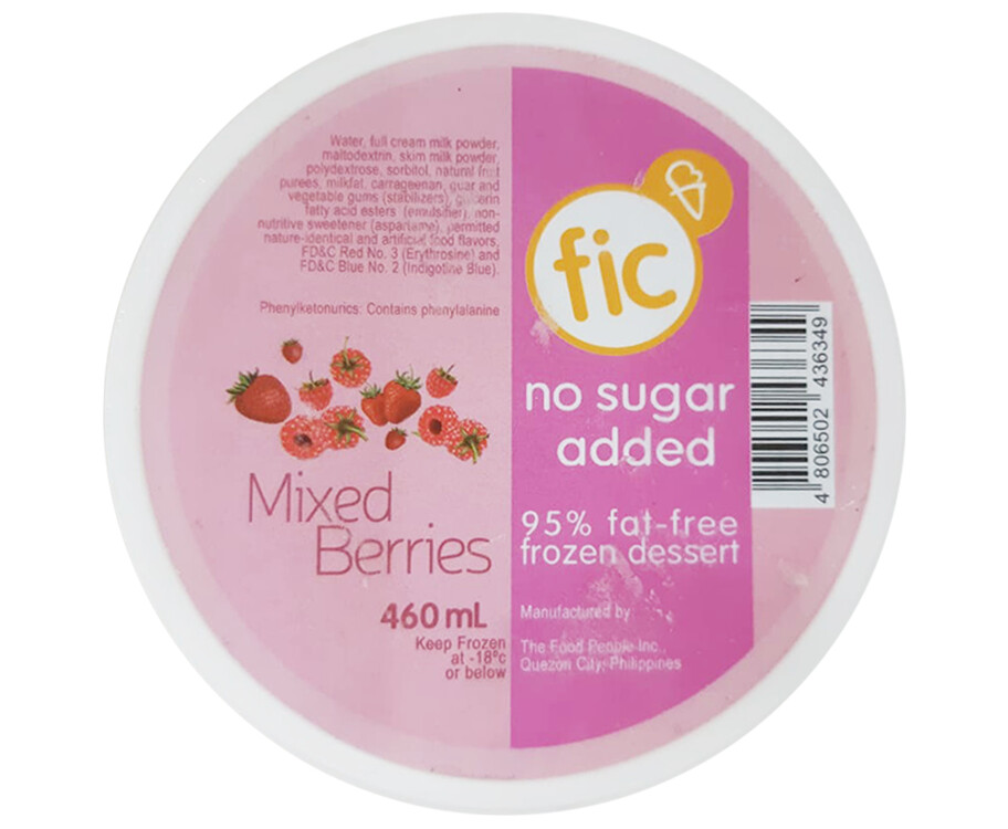FIC Mixed Berries No Sugar Added 460mL