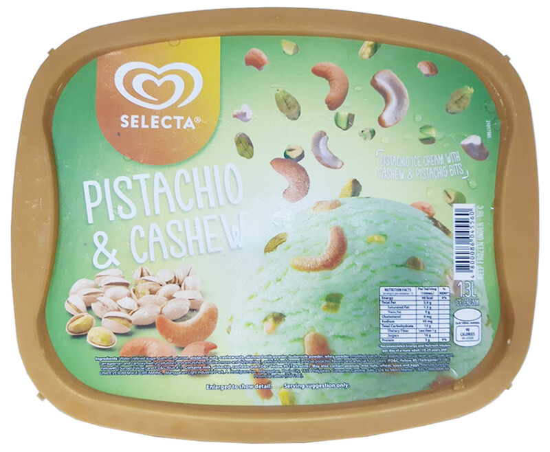 Selecta Pistachio & Cashew Pistachio Ice Cream with Cashew & Pistachio ...
