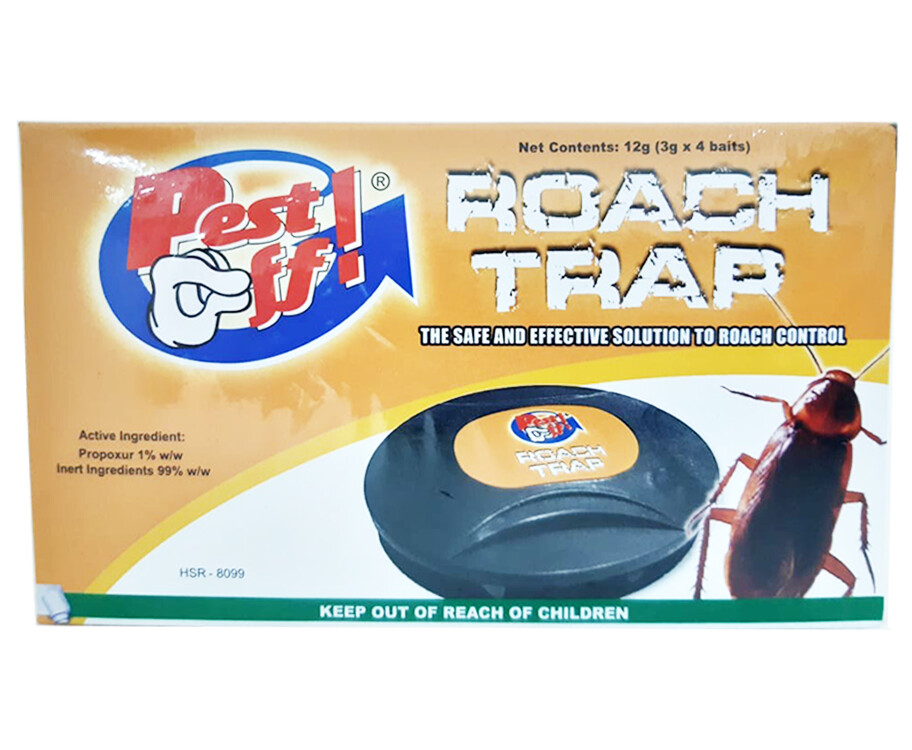 Pest Off Roach Trap (4 Baits x 3g)