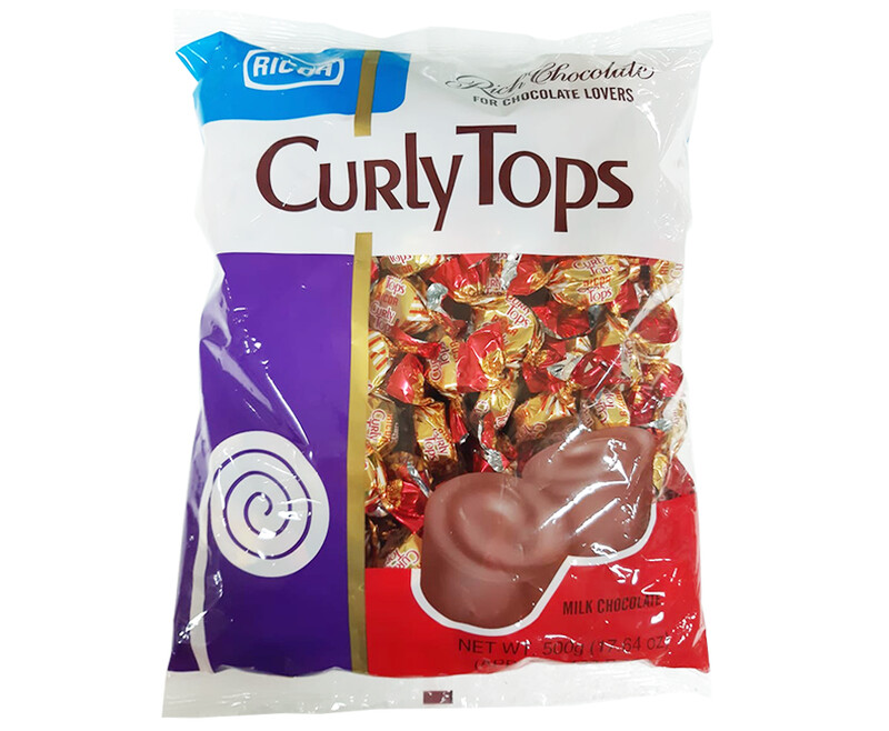 Ricoa Curly Tops Milk Chocolate 500g