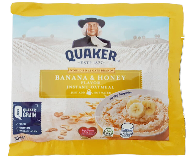 Quaker Banana & Honey Flavor Instant Oatmeal 33g