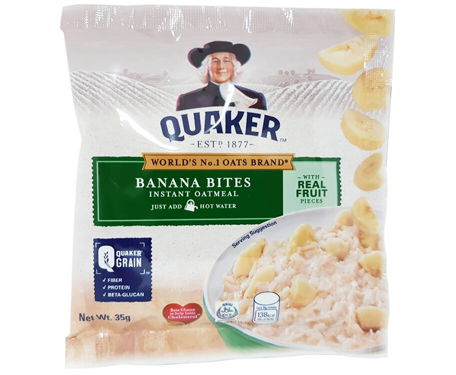 Quaker Banana Bites Instant Oatmeal 35g