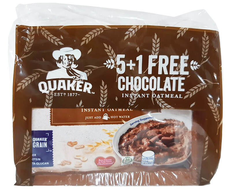 Quaker Chocolate Instant Oatmeal (5+1 Packs x 33g)