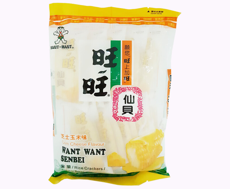 Want Want Corn Cheese Rice Crackers 56g
