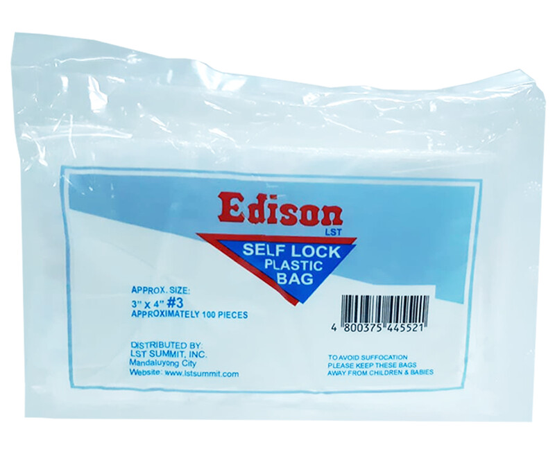 Edison Self Lock Plastic Bag 100 Pieces #3