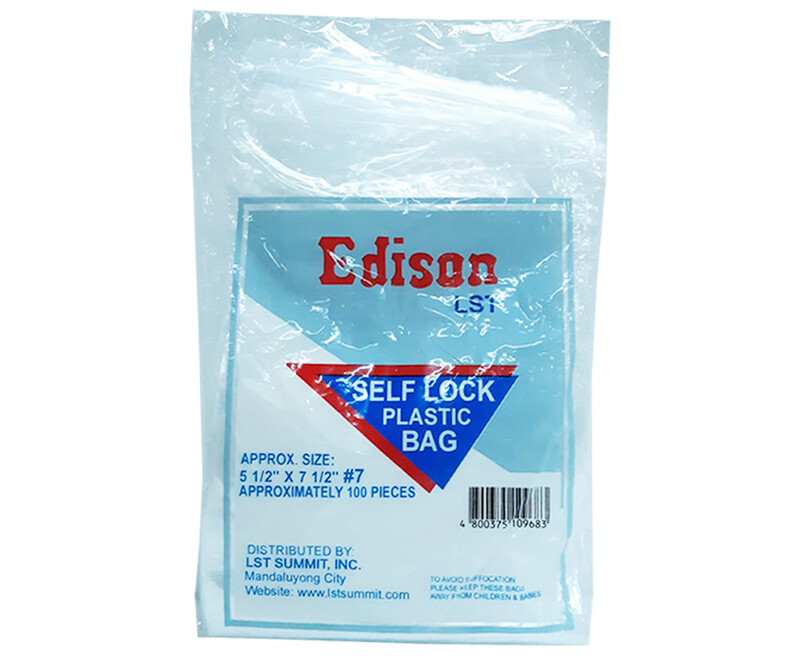 Edison Self Lock Plastic Bag 100 Pieces #7