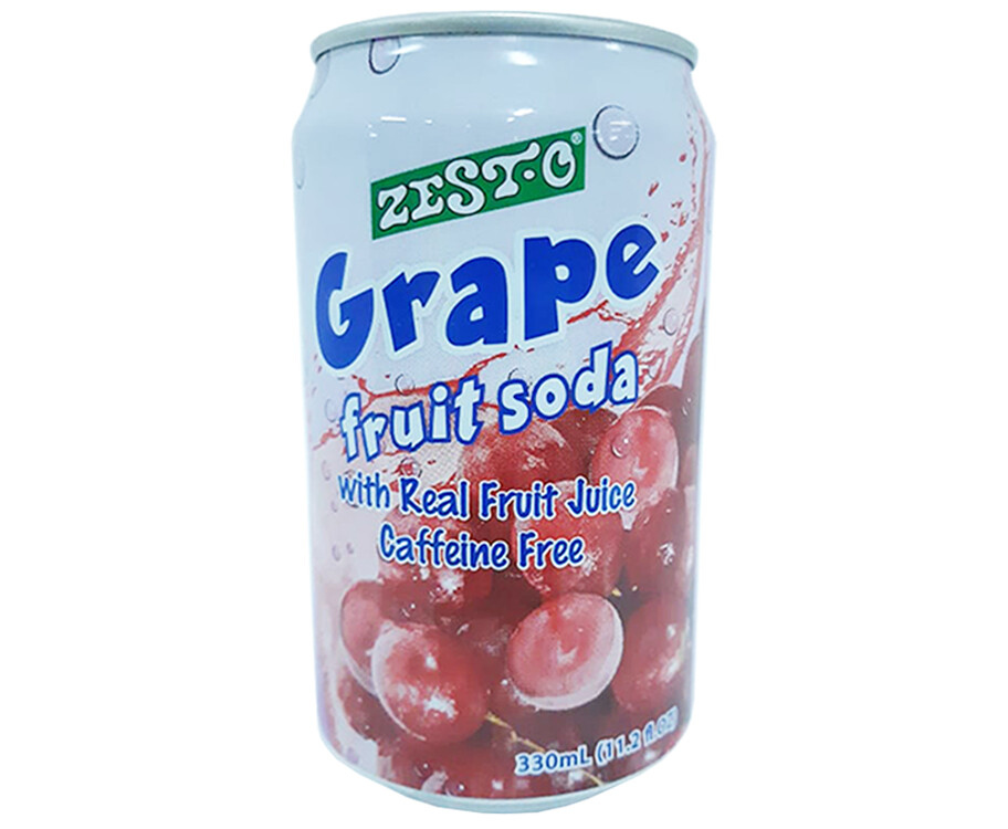 Zesto Grape Fruit Soda With Real Fruit Juice 330mL