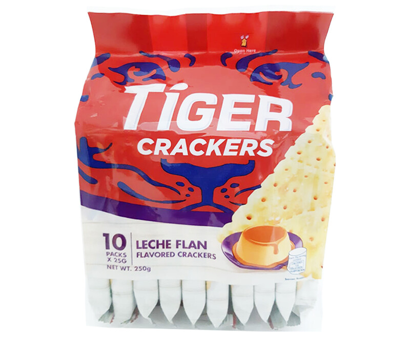 Tiger Crackers Leche Flan Flavored Crackers (10 Packs x 25g)