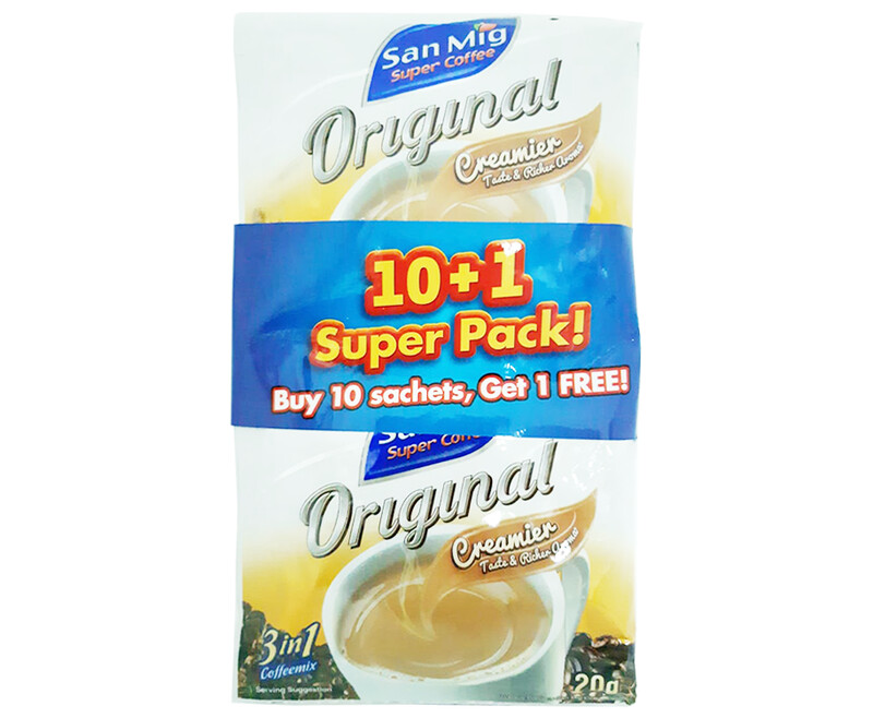 San Mig Super Coffee Original 3-in-1 Coffee Mix Super Pack (10 + 1 ...