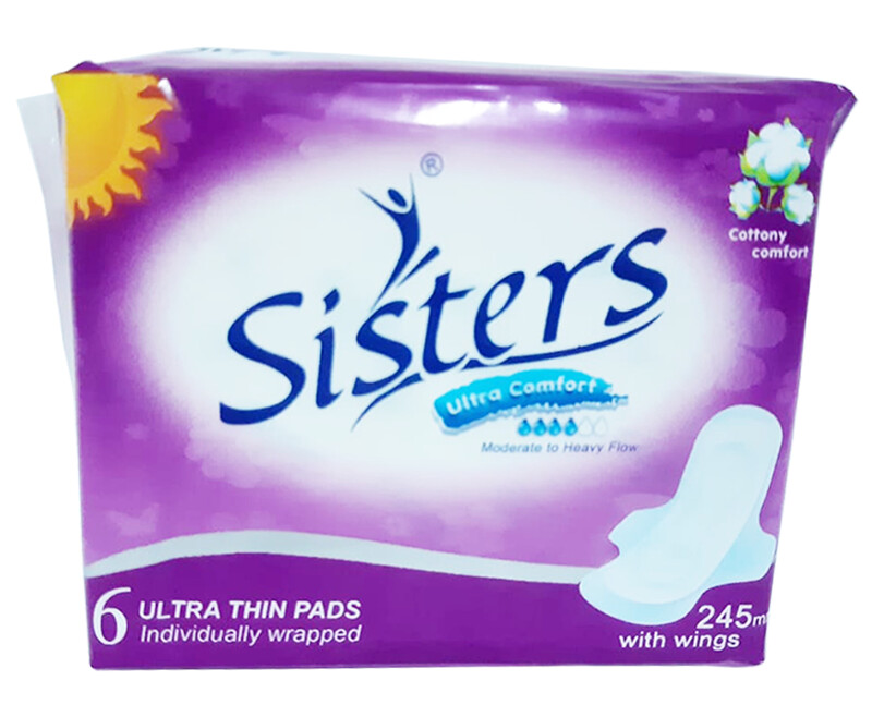 Sisters Ultra Comfort Moderate to Heavy Flow Cottony Comfort 6 Ultra ...