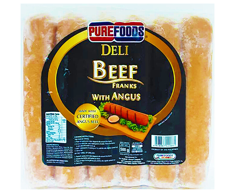 Pure Foods Deli Beef Franks With Angus 500g