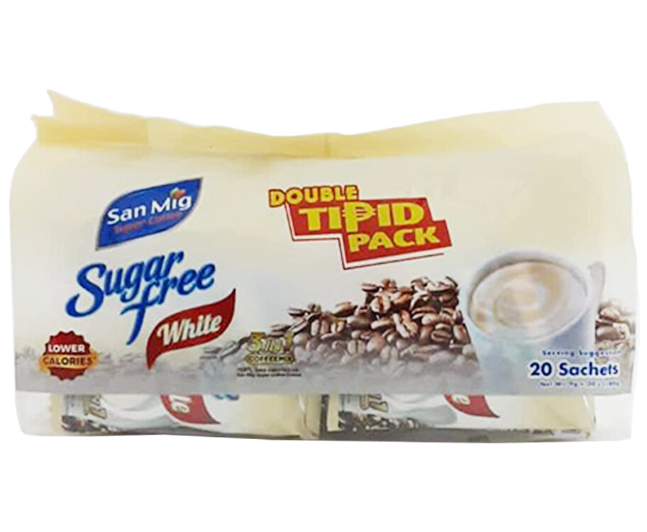 San Mig Sugar Free White 3-in-1 Coffee Mix Double Tipid Pack (20 ...