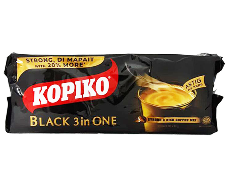 Kopiko Black 3-in-1 One Strong & Rich Coffee Mix (30 Packs x 30g)